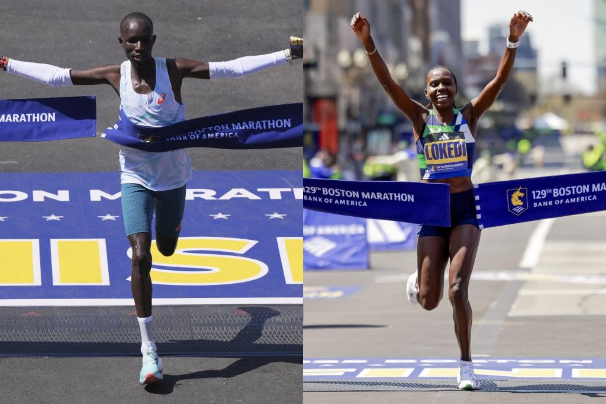 Sharon Lokedi y John Korir brillaron en el Maratón de Boston 2025 con ...